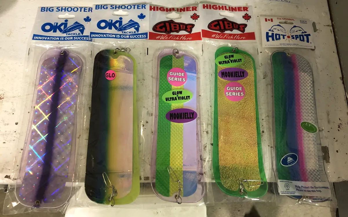 Trolling Salmon Spoons, Hoochies, Colors and Leader Lengths - BC ... Trolling Salmon Spoons, Hoochies, Colors and Leader Lengths - BC ...