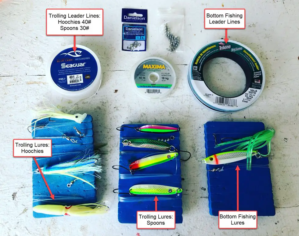 Trolling Salmon Spoons, Hoochies, Colors and Leader Lengths - BC ...